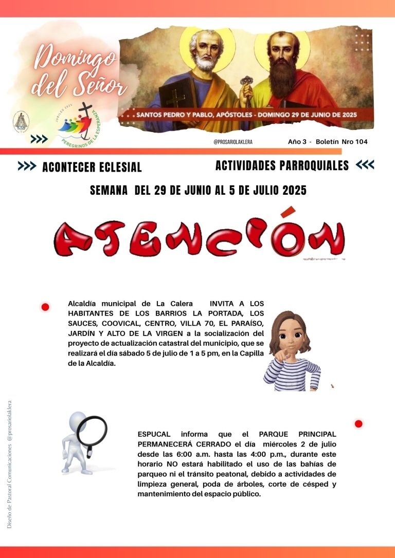 BOLETÍN DOMINICAL - Año 3 29 de junio 2025 | Arquidiócesis de Bogotá
